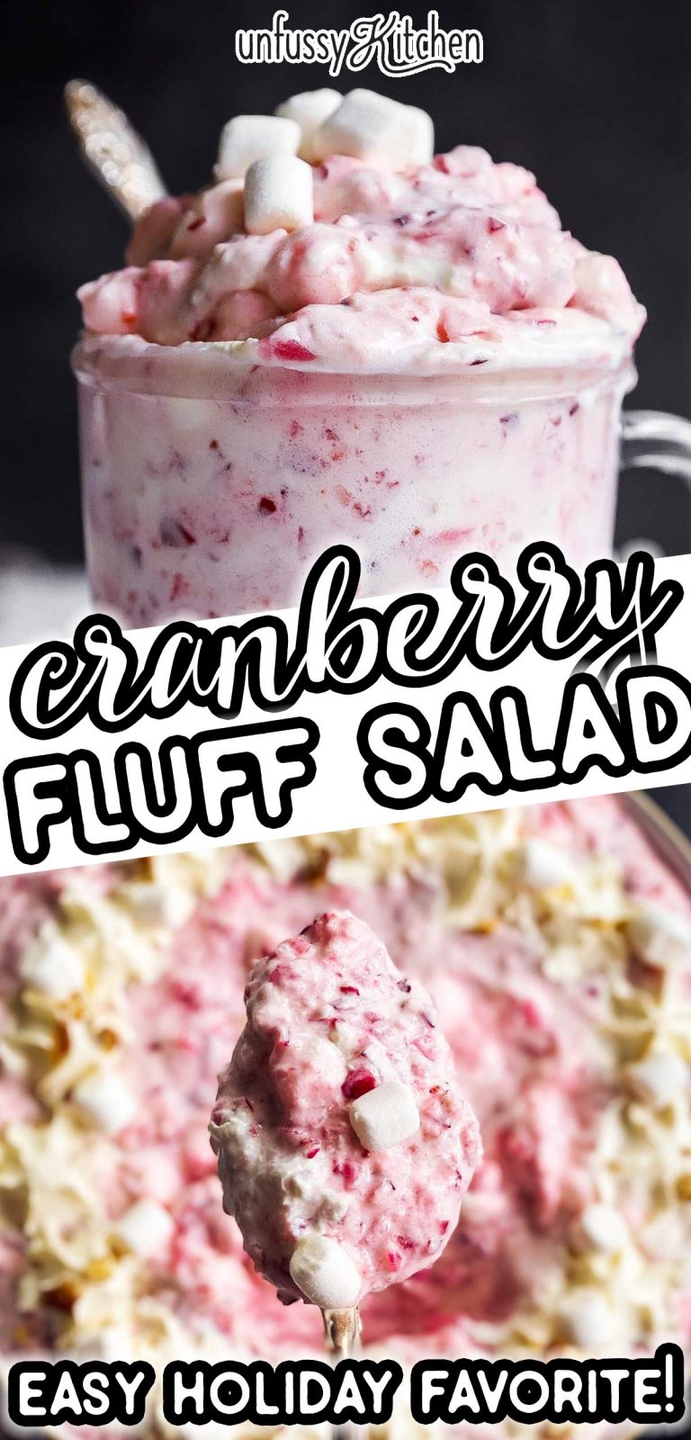 Cranberry Fluff Salad Recipe - Unfussy Kitchen
